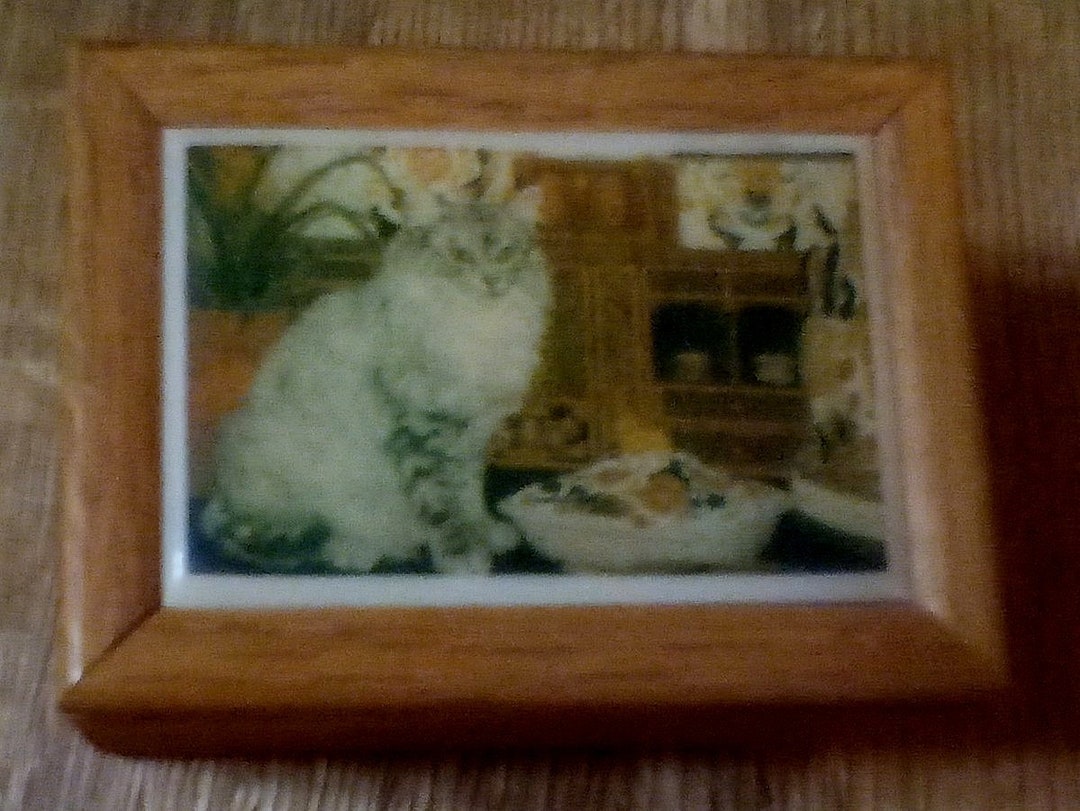 Vintage Wood Cat Music Box - Etsy
