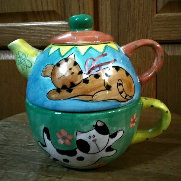 Cat Teapot - Etsy