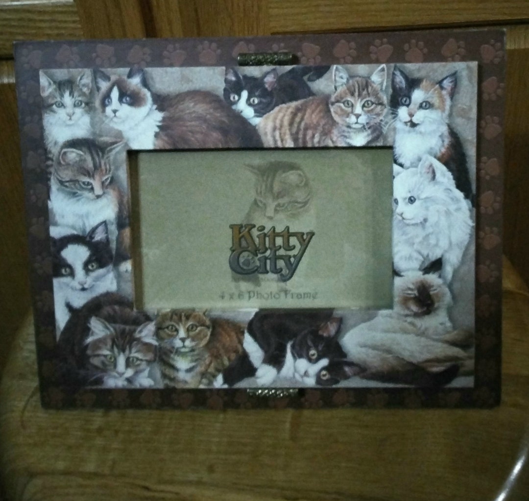Vintage Cat Photo Frame - Etsy
