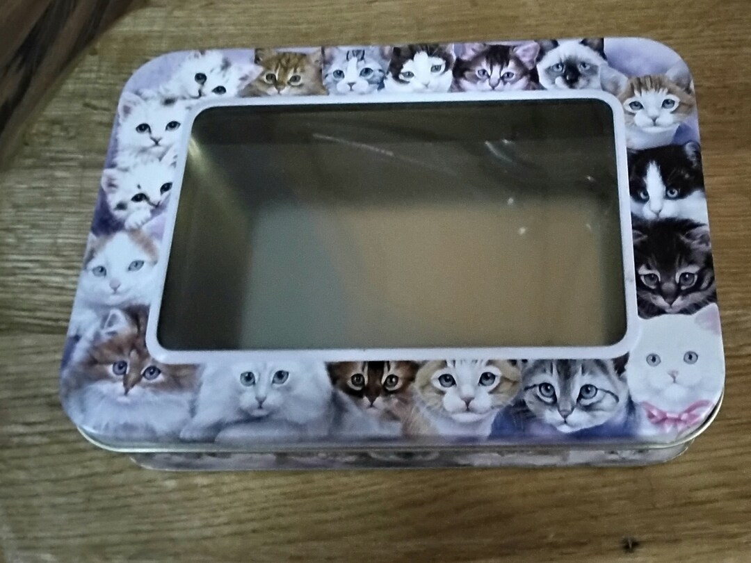 Vintage Cat Tin Photo Holder - Etsy