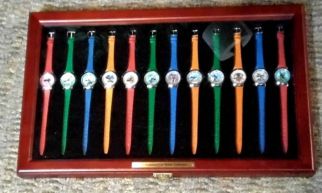 Vintage Danbury Gary Patterson Set of Cat Watches and Case - Etsy
