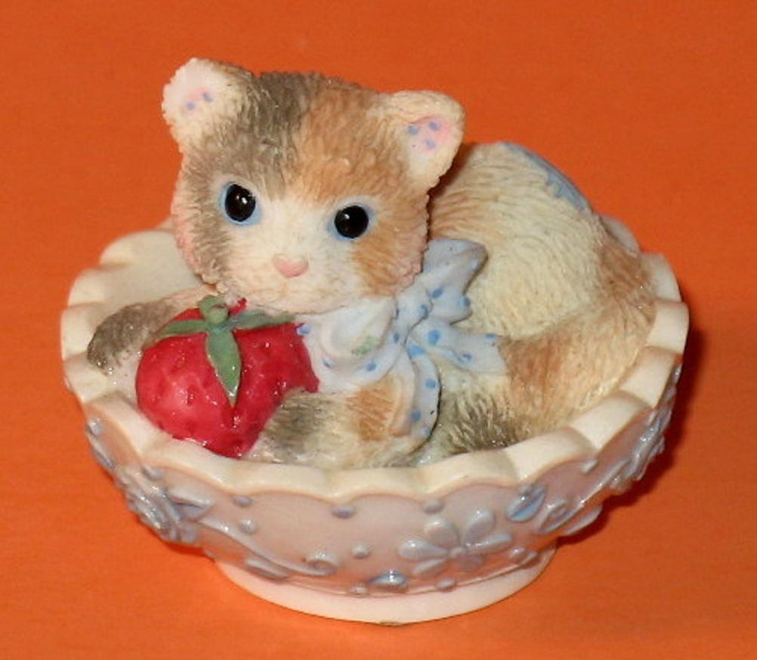 Calico Kittens Mini Cat in Bowl Nwob - Etsy
