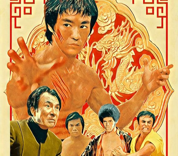 Affiche De Bruce Lee, Entrez Dans Le Dragon Enter The Dragon.