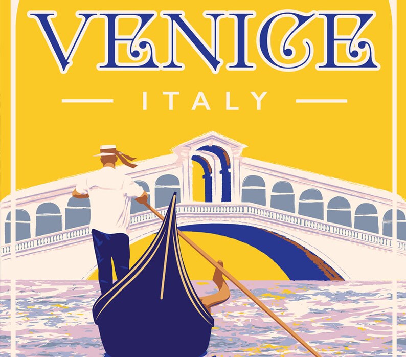 Venice Travel Poster - Vintage Design // Wall Poster // Home Decor ...