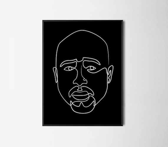 Tupac Shakur Black And White Drawing