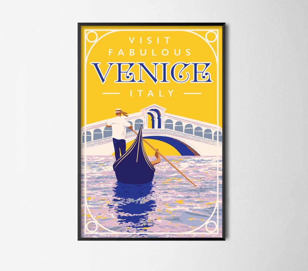 Venice Travel Poster - Vintage Design // Wall Poster // Home Decor ...