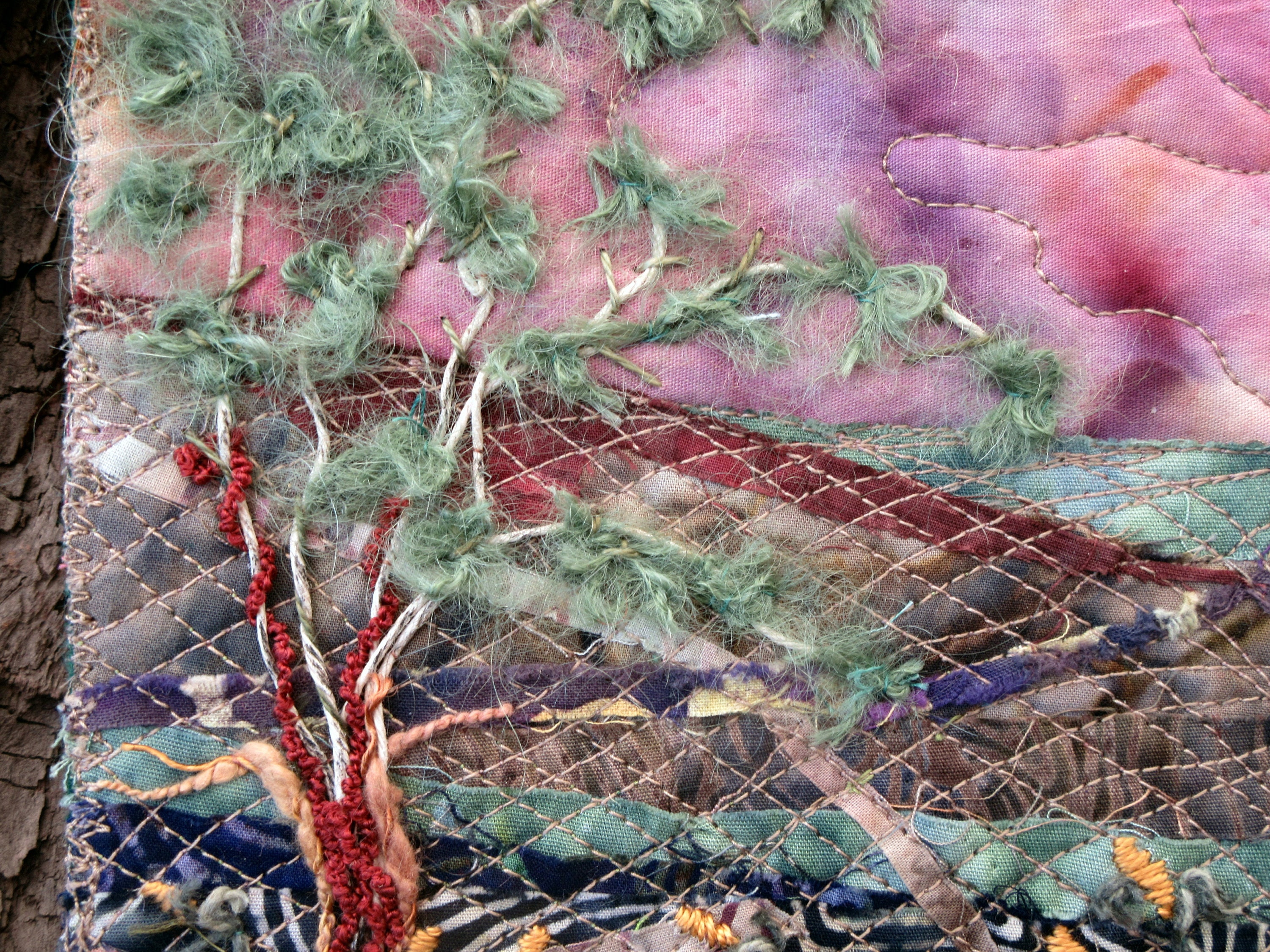 Tree Garden Fiber Art, Landscape Art to Frame, Home Decor, 5 X 7 - Etsy