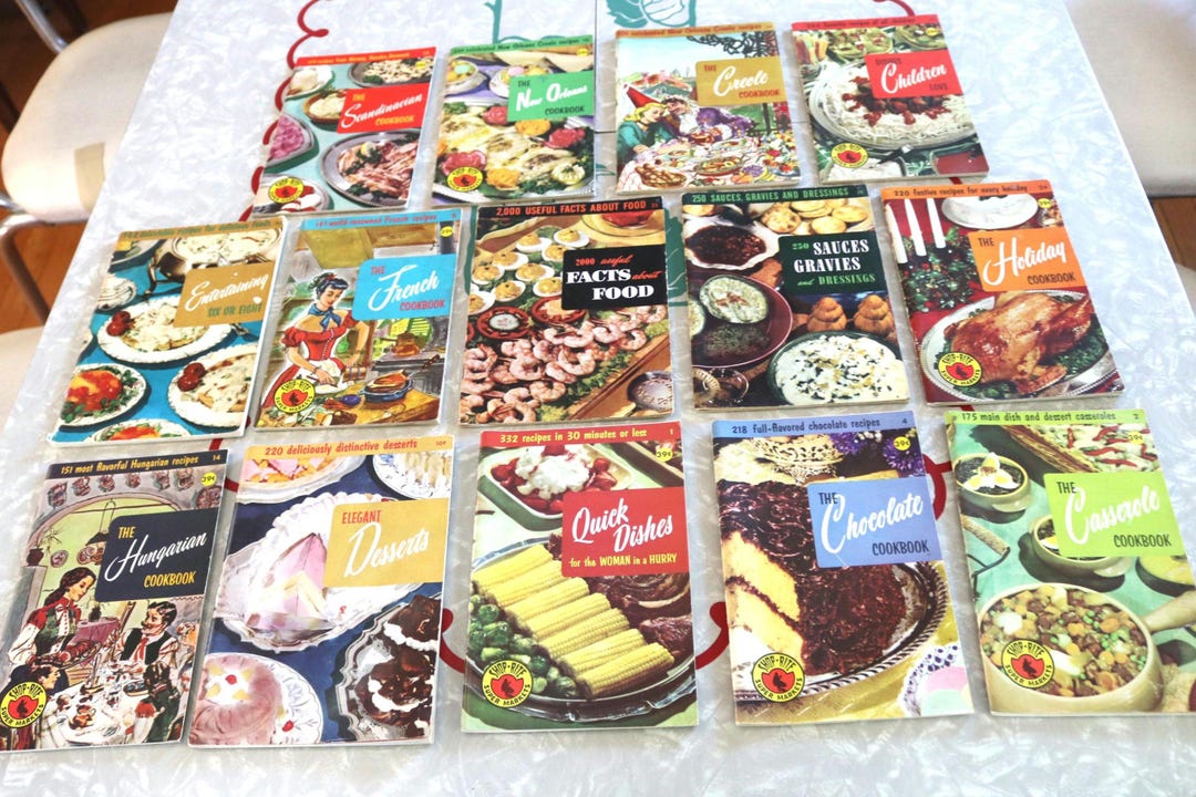 Vintage Recipe Petite Book Assortment 14-piece Set, Culinary Arts ...