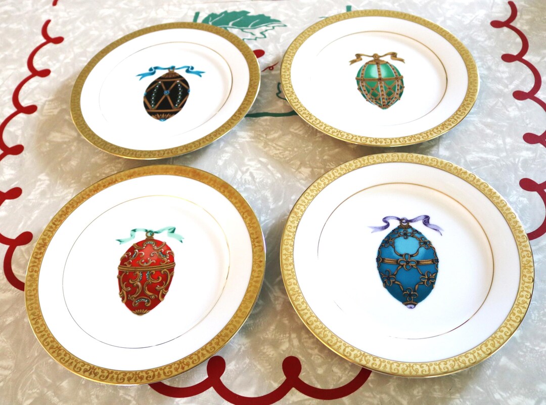 Gold Buffet Egg Plates, Royal Gallery Plates 4-piece Set - Etsy