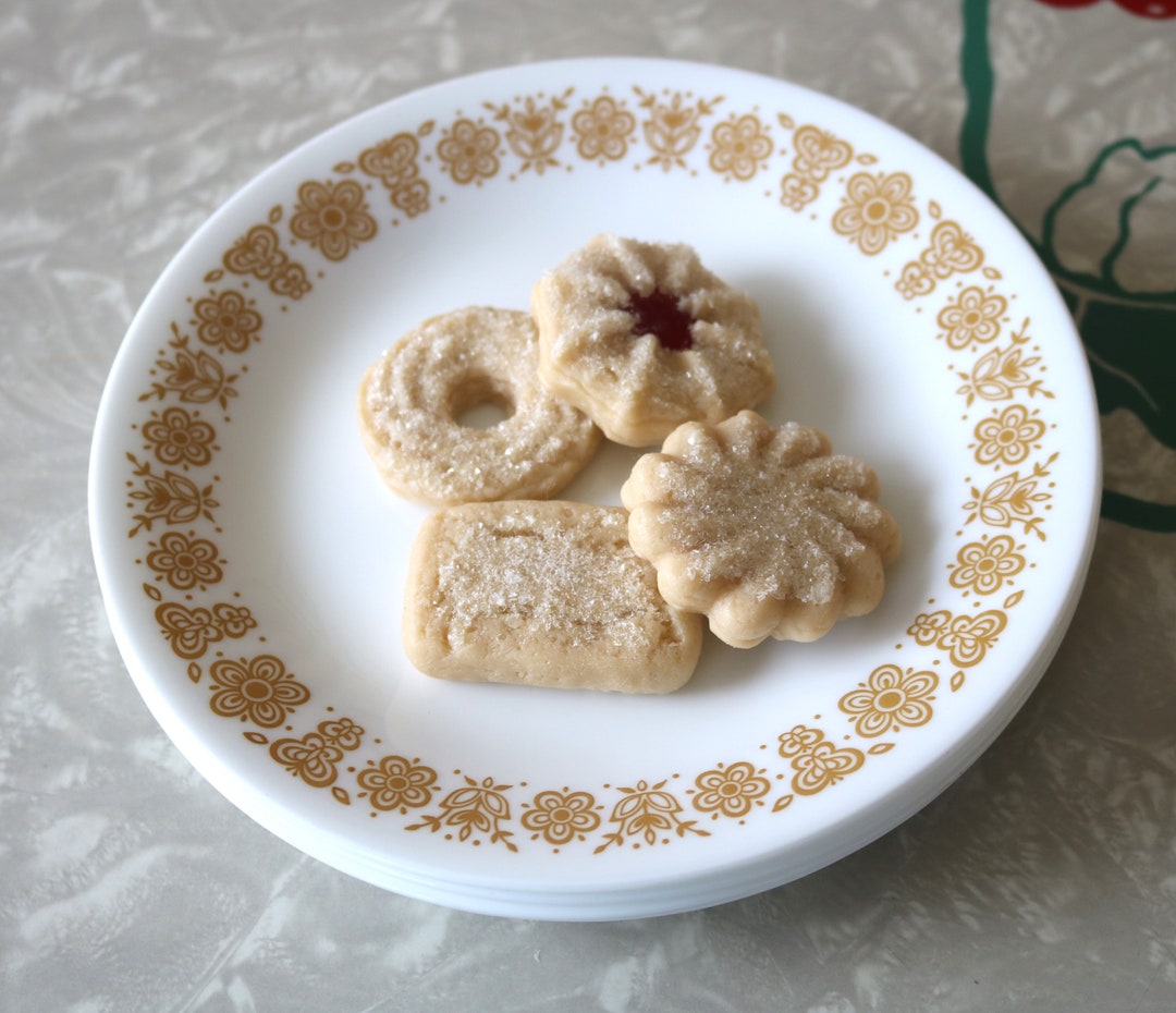 Corelle Butterfly Gold Small Snack Dessert Plates 4-piece Set, 4 Sets ...