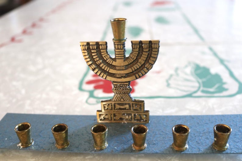 Vintage Menorah Hanukkah Judaica - Etsy