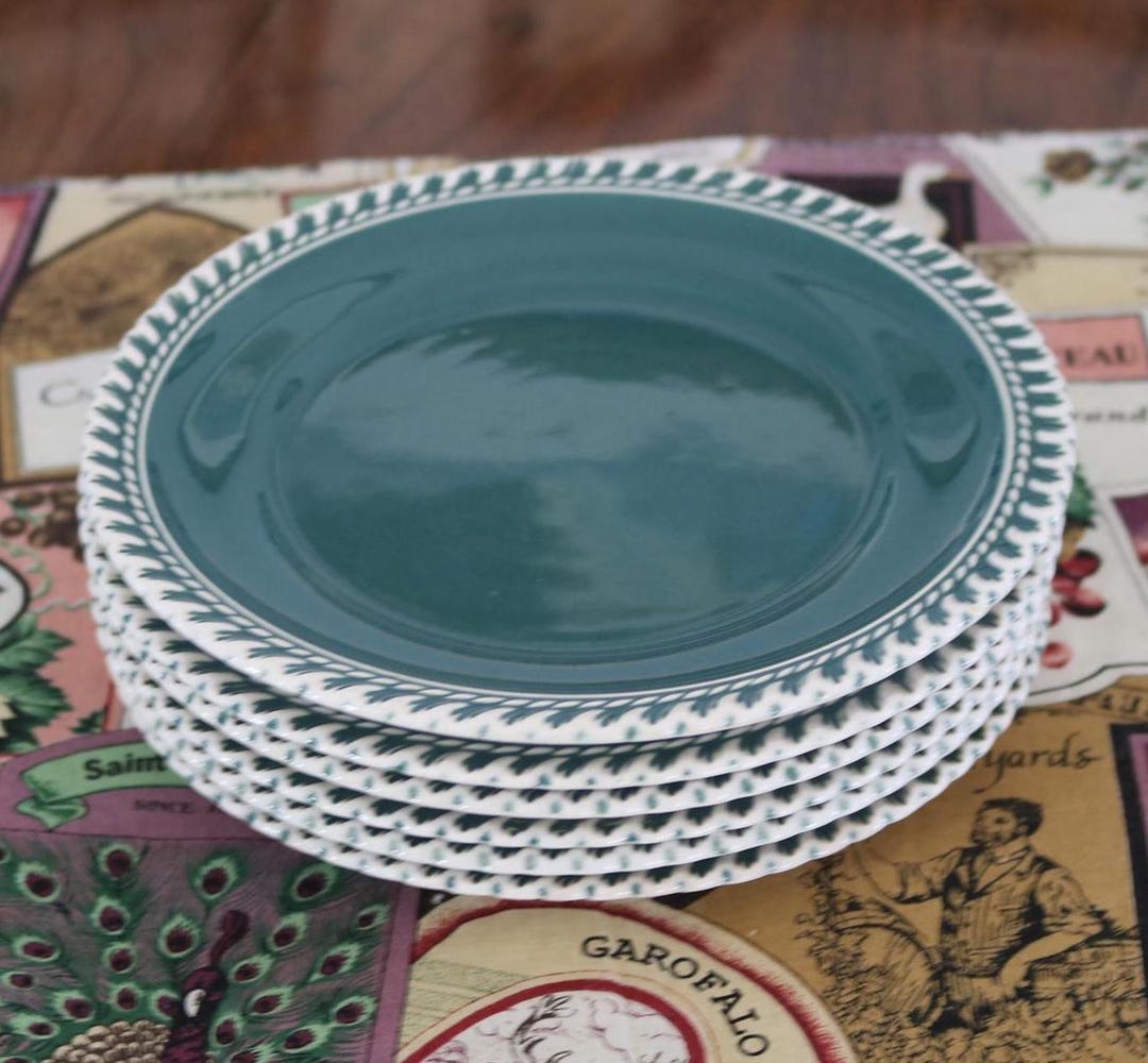 Harkerware Harker Pottery Green Plates, Vintage 6-piece Small Plate Set ...