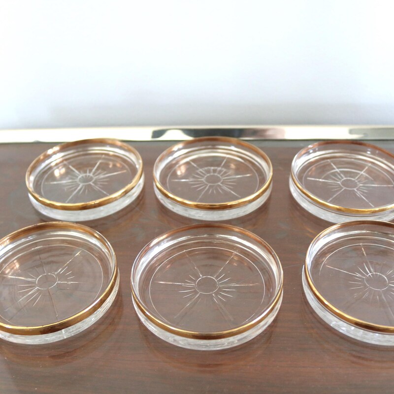 Retro Glass Coasters - Etsy