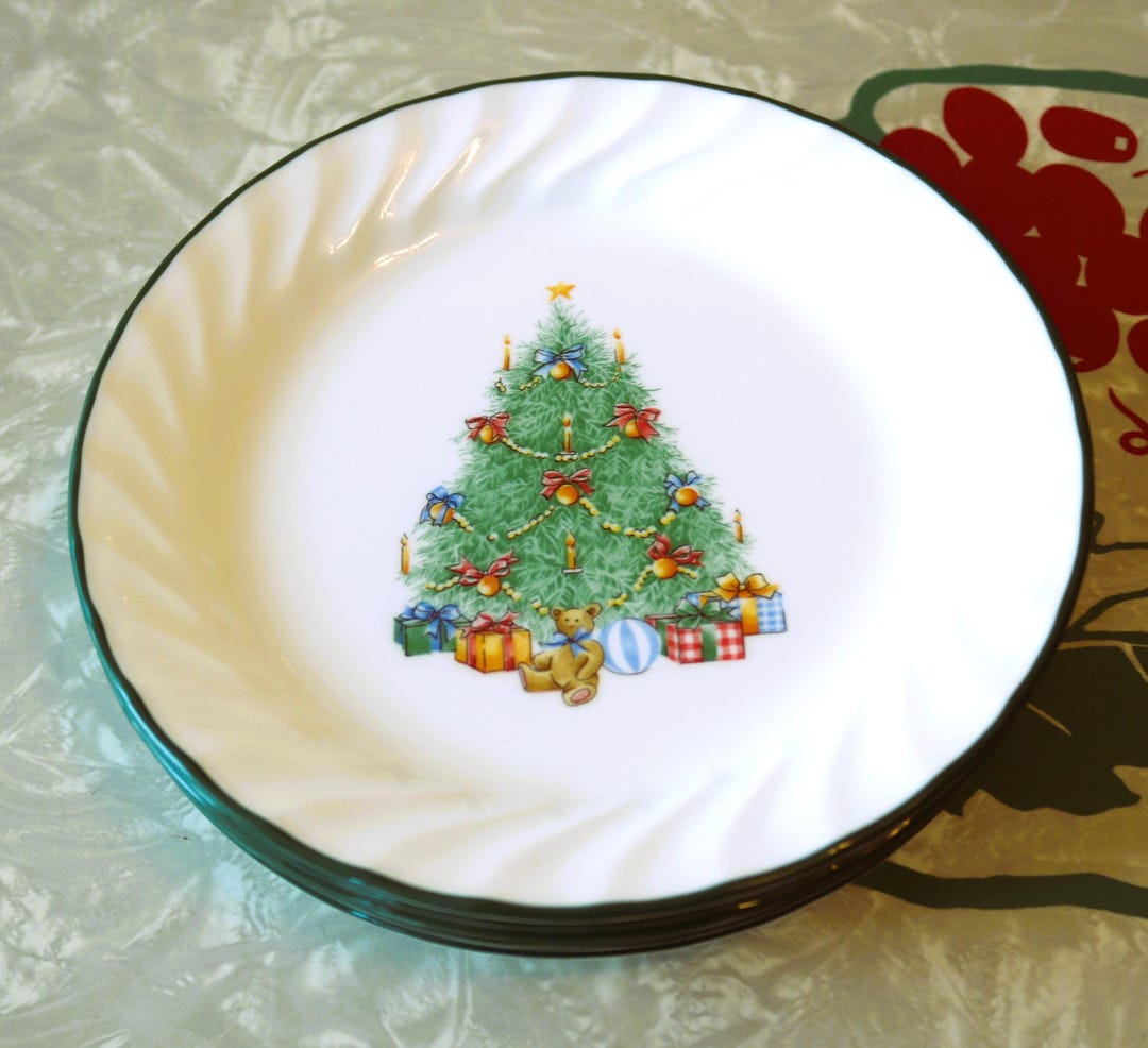 Christmas Corelle Small Plates, Holiday Magic Small Plates 4-piece Set ...