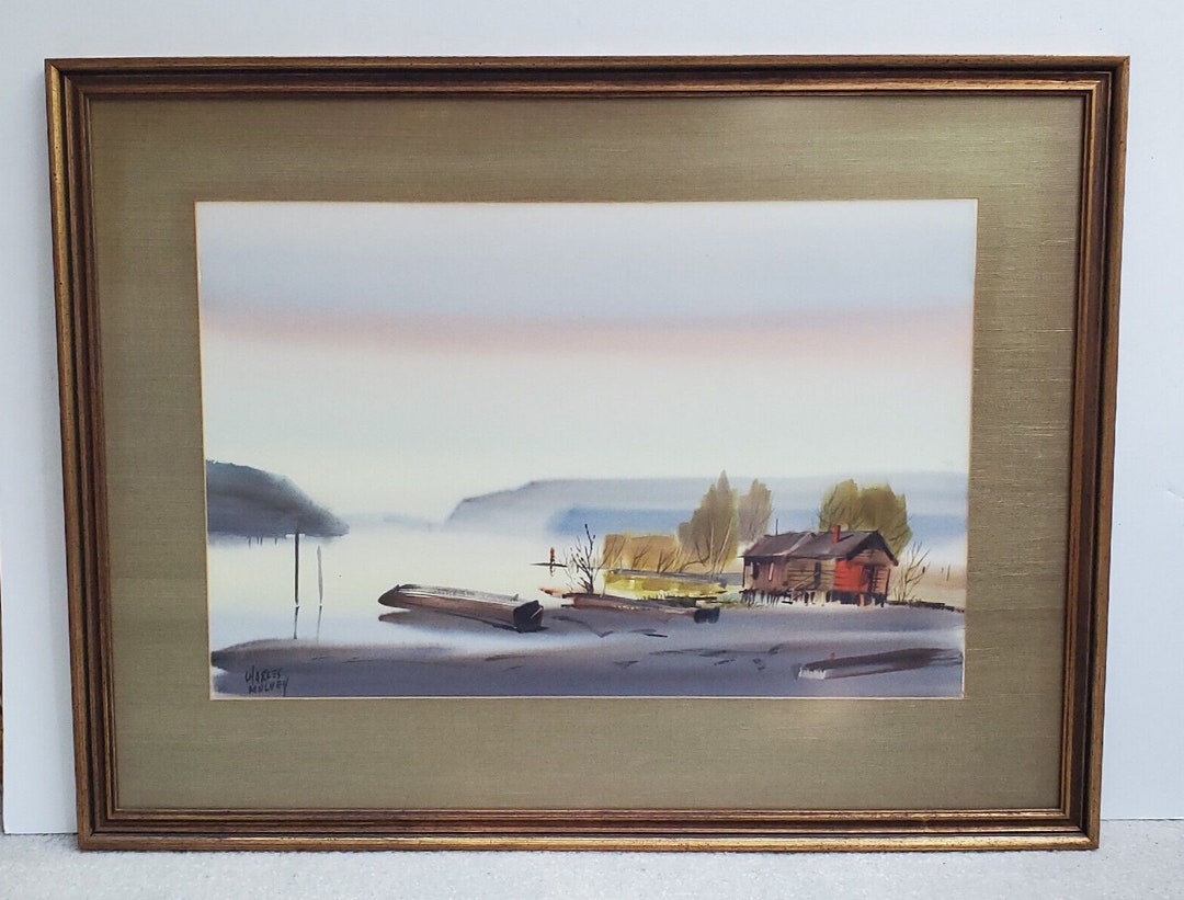 Charles Mulvey Original Large Watercolor Seascape Painting 29 X 22 ...