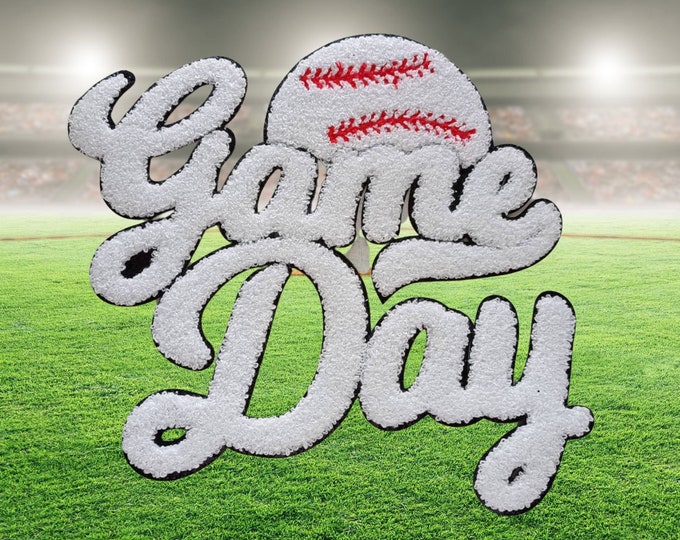 Baseball Patch, Chenille Patches, Baseball Game Day Chenille Patch ...