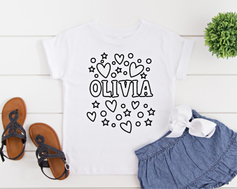 Coloring Shirts Coloring Shirts for Kids Coloring Totes - Etsy