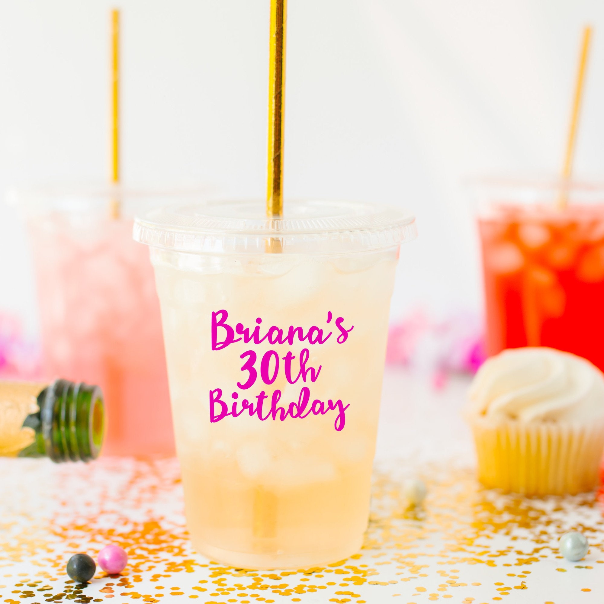 Personalized 30th Birthday Party Cups 30th Birthday - Etsy