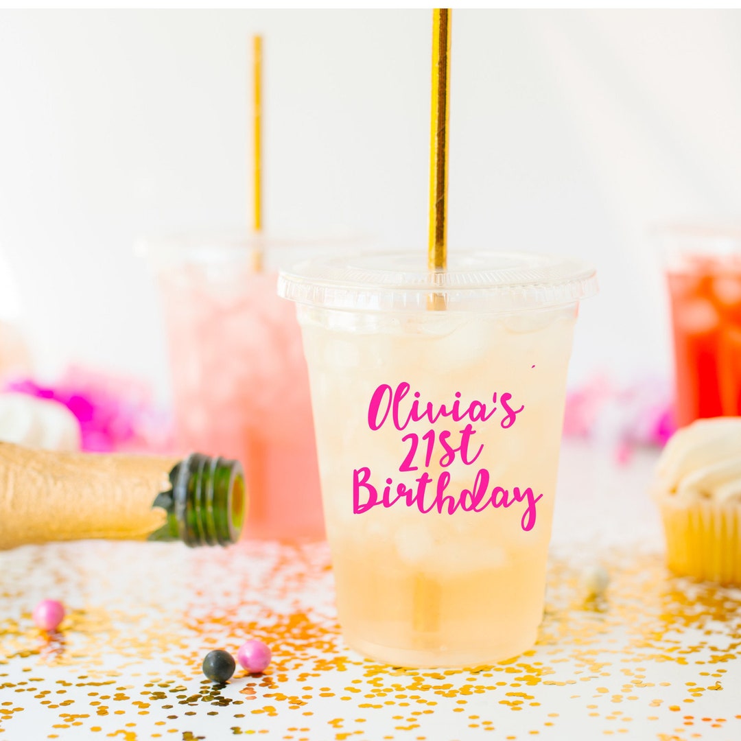 Personalized 21st Birthday Cups - 21st Birthday Gift for Her ...