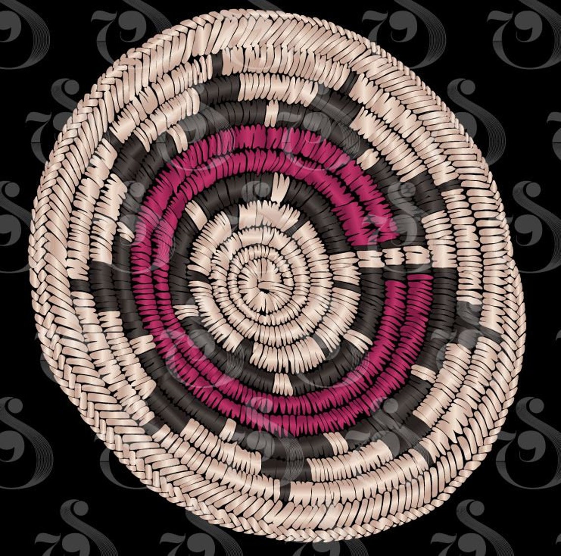 Navajo Wedding Basket, Vector, Detailed, Navajo Nation, Basket, Diné People, Culture, Native ...