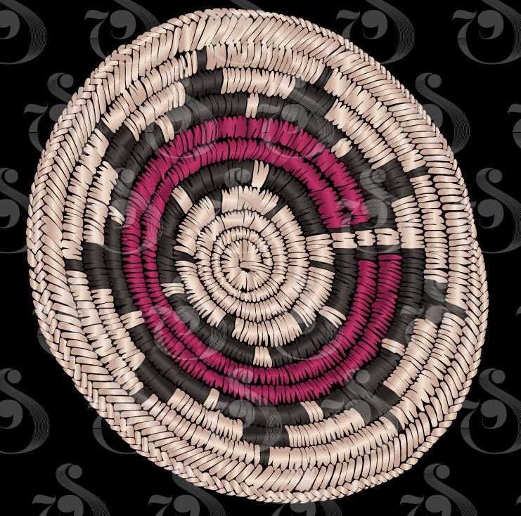 Navajo Wedding Basket, Vector, Detailed, Navajo Nation, Basket, Diné ...