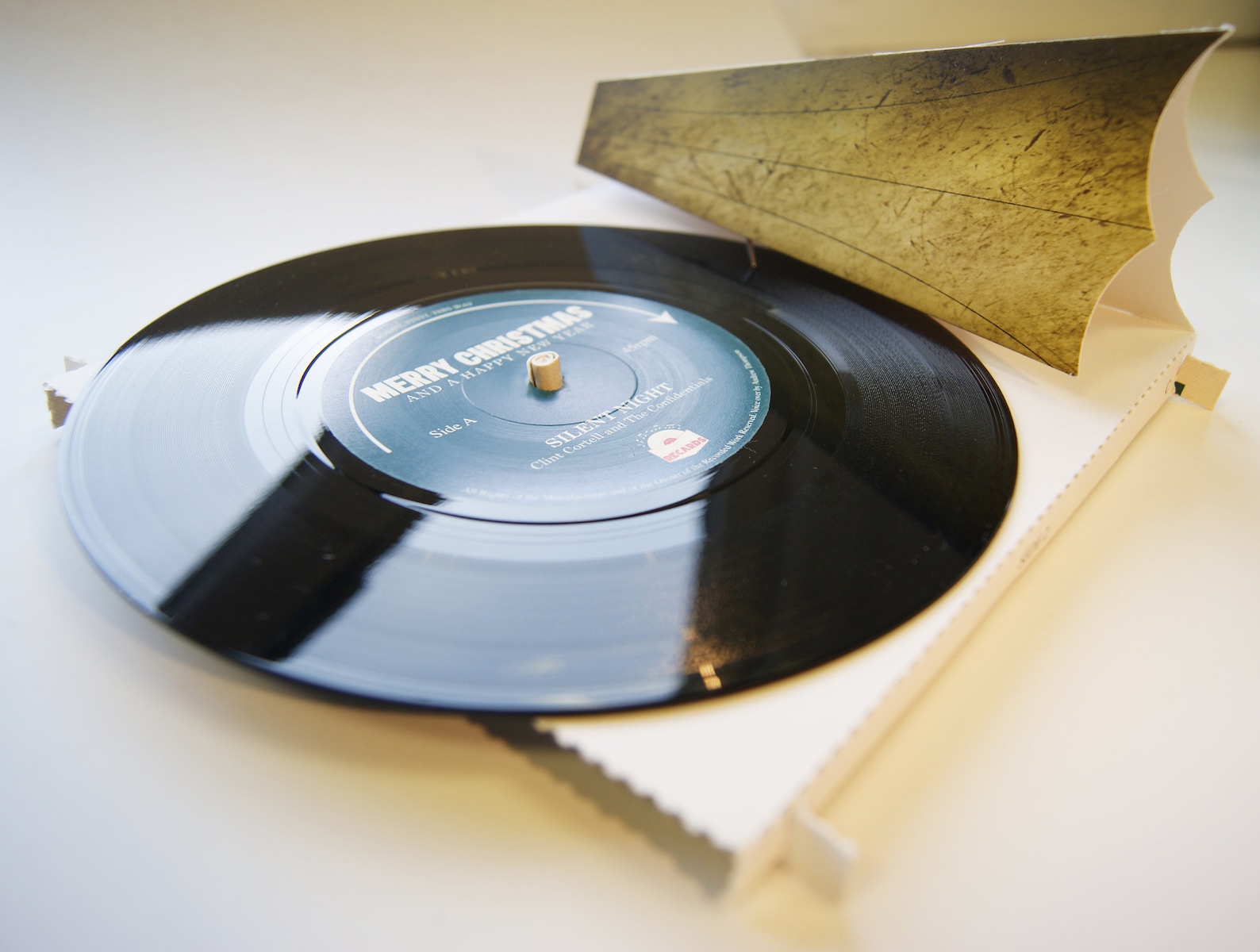 Christmas Card That Converts Into A Working Record Player 7 Vinyl ...