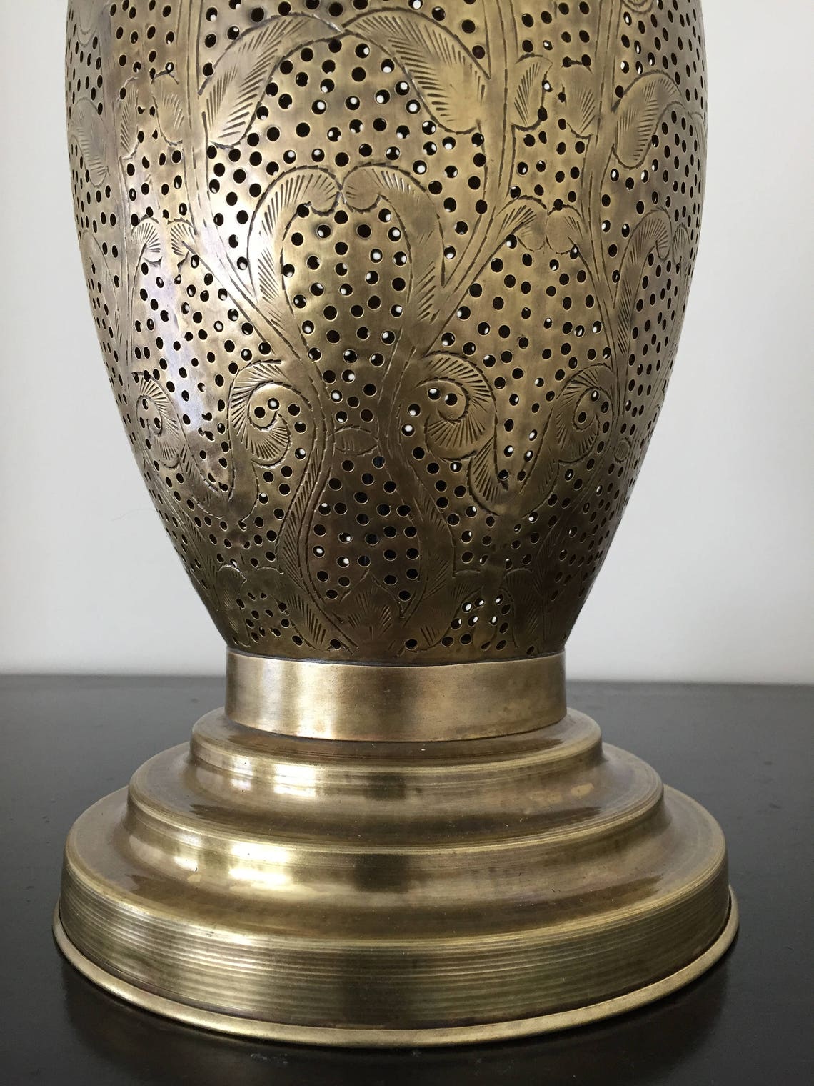 Authentic Moroccan Brass Table Lamp / Oriental Lightning / | Etsy