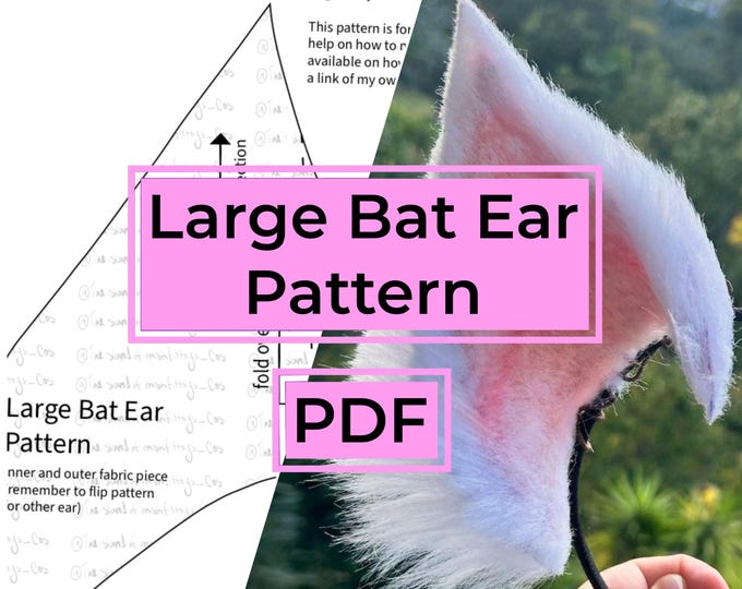 Bat Ear Pattern for Making Faux Fur Costume Ears - Etsy Canada