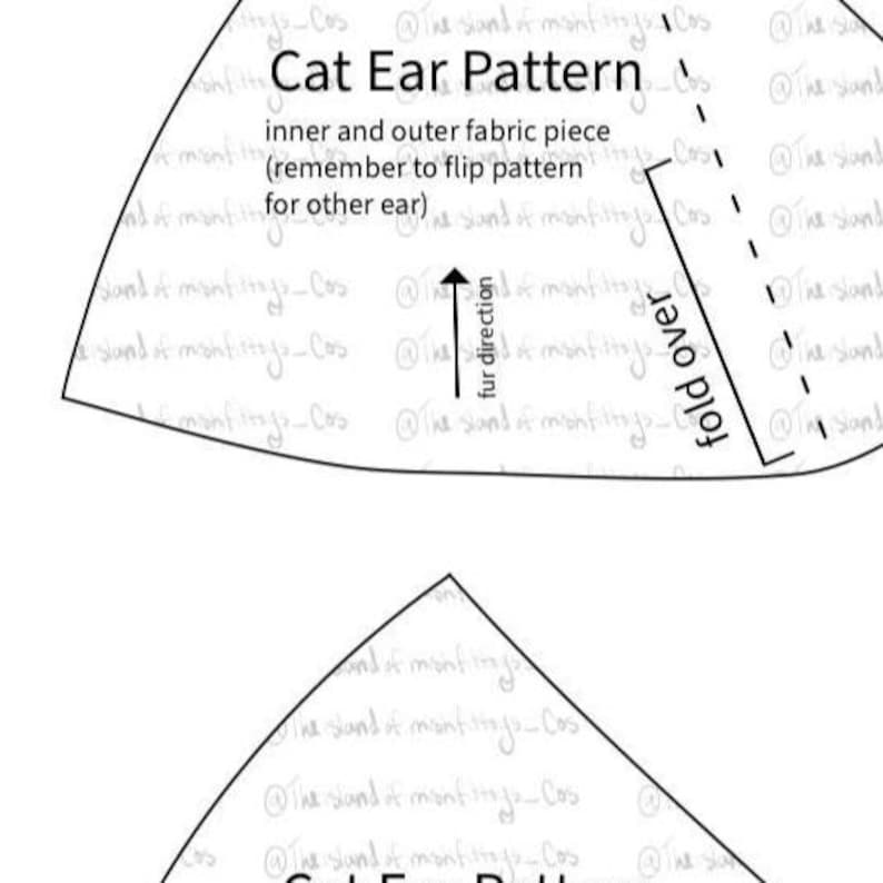 Cat Ear Cosplay Pattern - Etsy