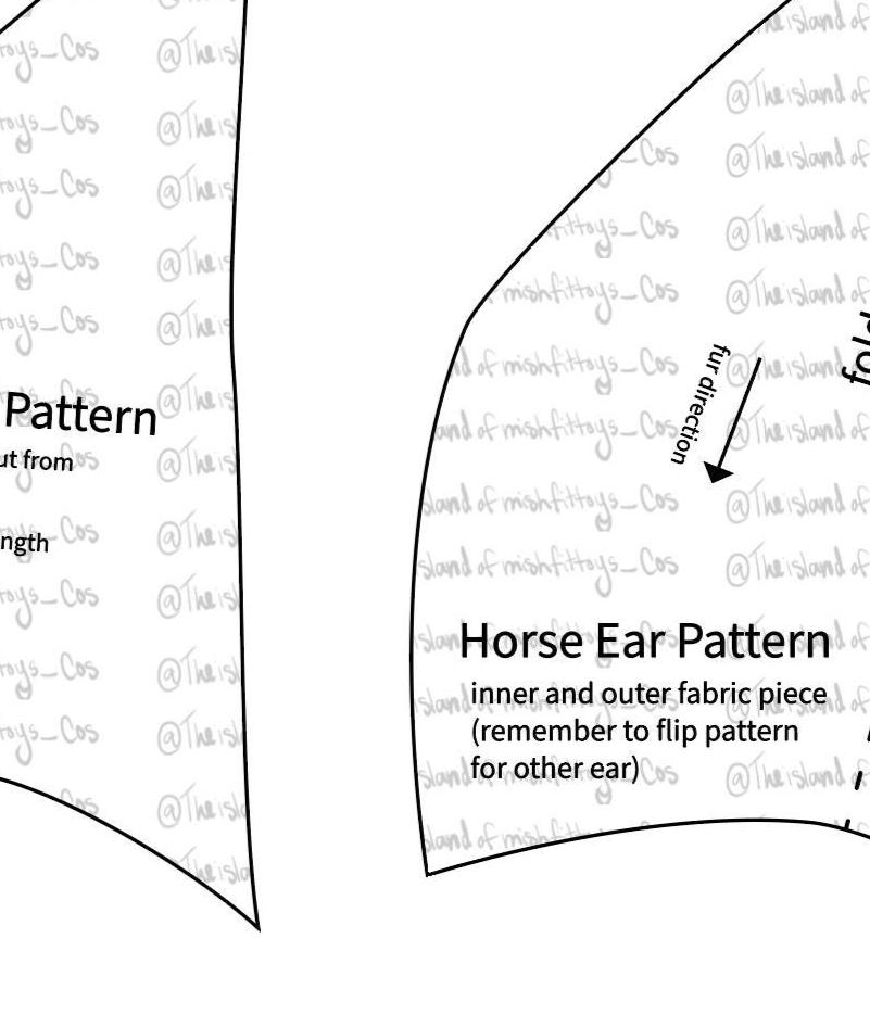 Horse Ear Cosplay Pattern - Etsy