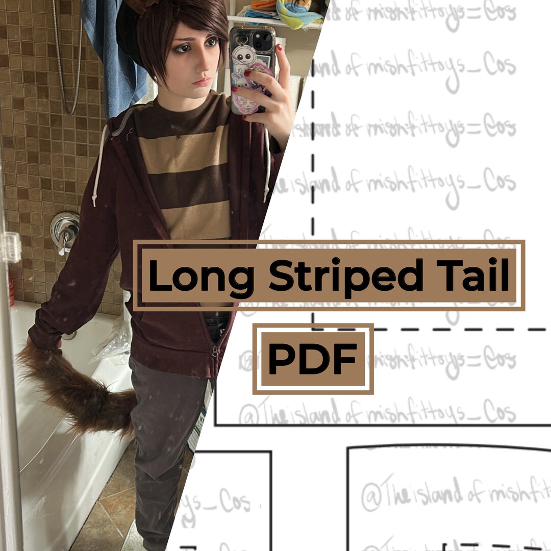 Long Striped Cosplay Tail Pattern - Etsy