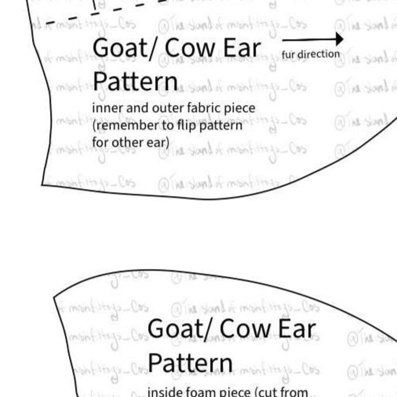 Goat/ Cow Cosplay Pattern - Etsy