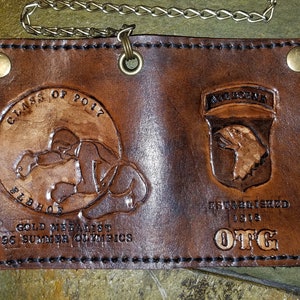 Buffalo Hide-lined Wallet, Veterans Bi-fold, Military Bifold, Leather ...