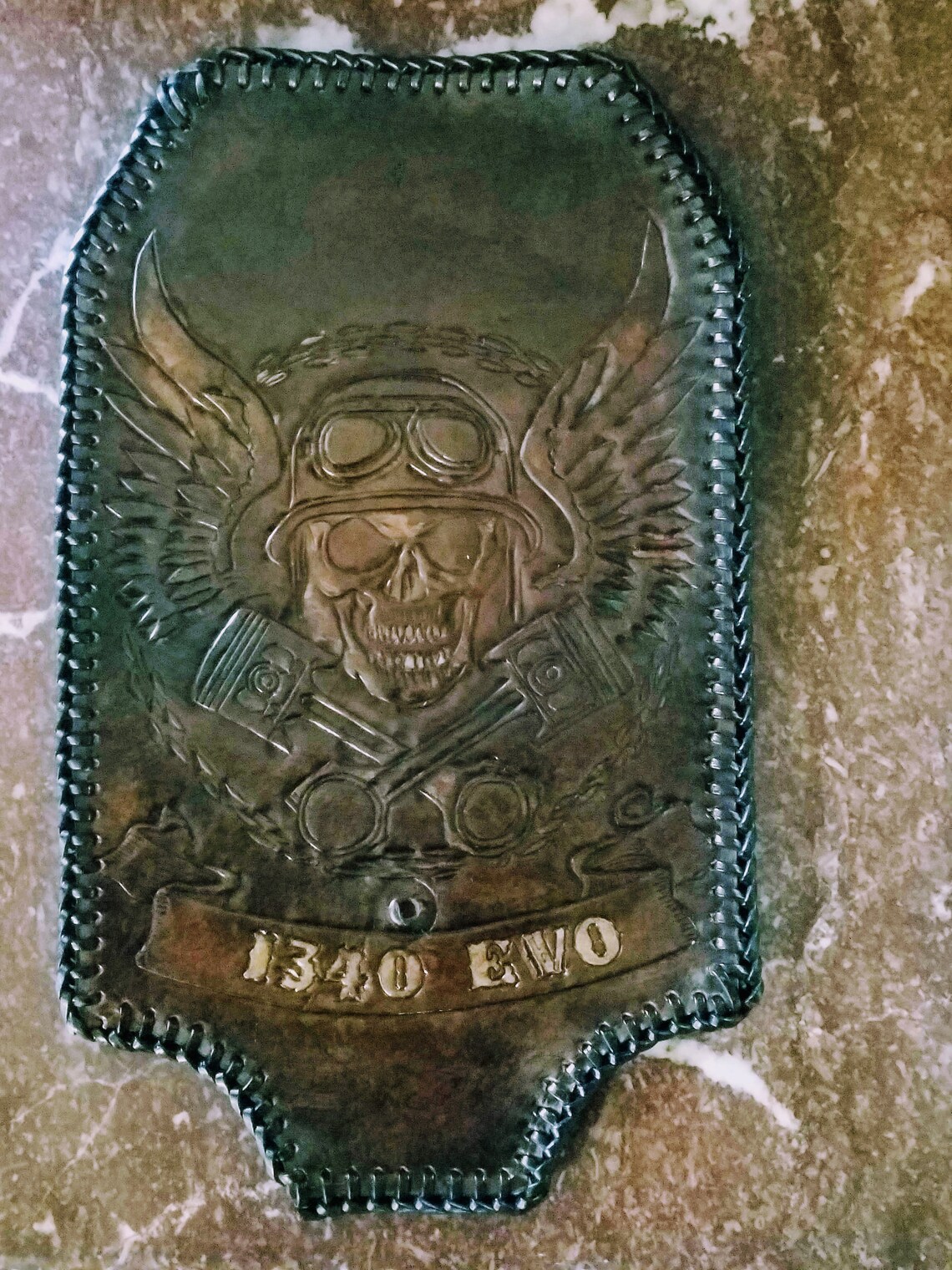 Handcrafted Tooled Leather Fuel Tank Liner: Harley Davidson Softail - Etsy