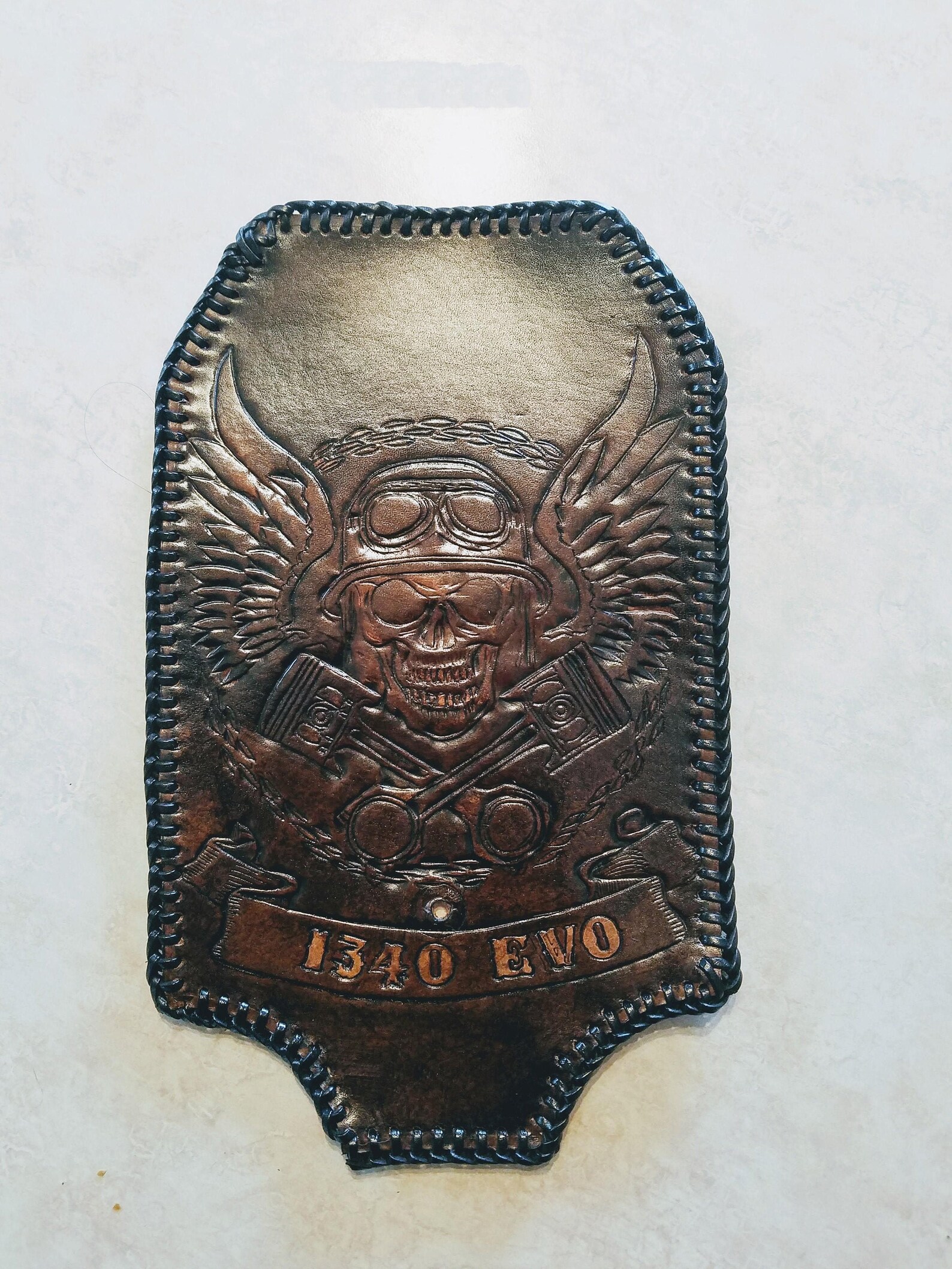 Handcrafted Tooled Leather Fuel Tank Liner: Harley Davidson Softail - Etsy
