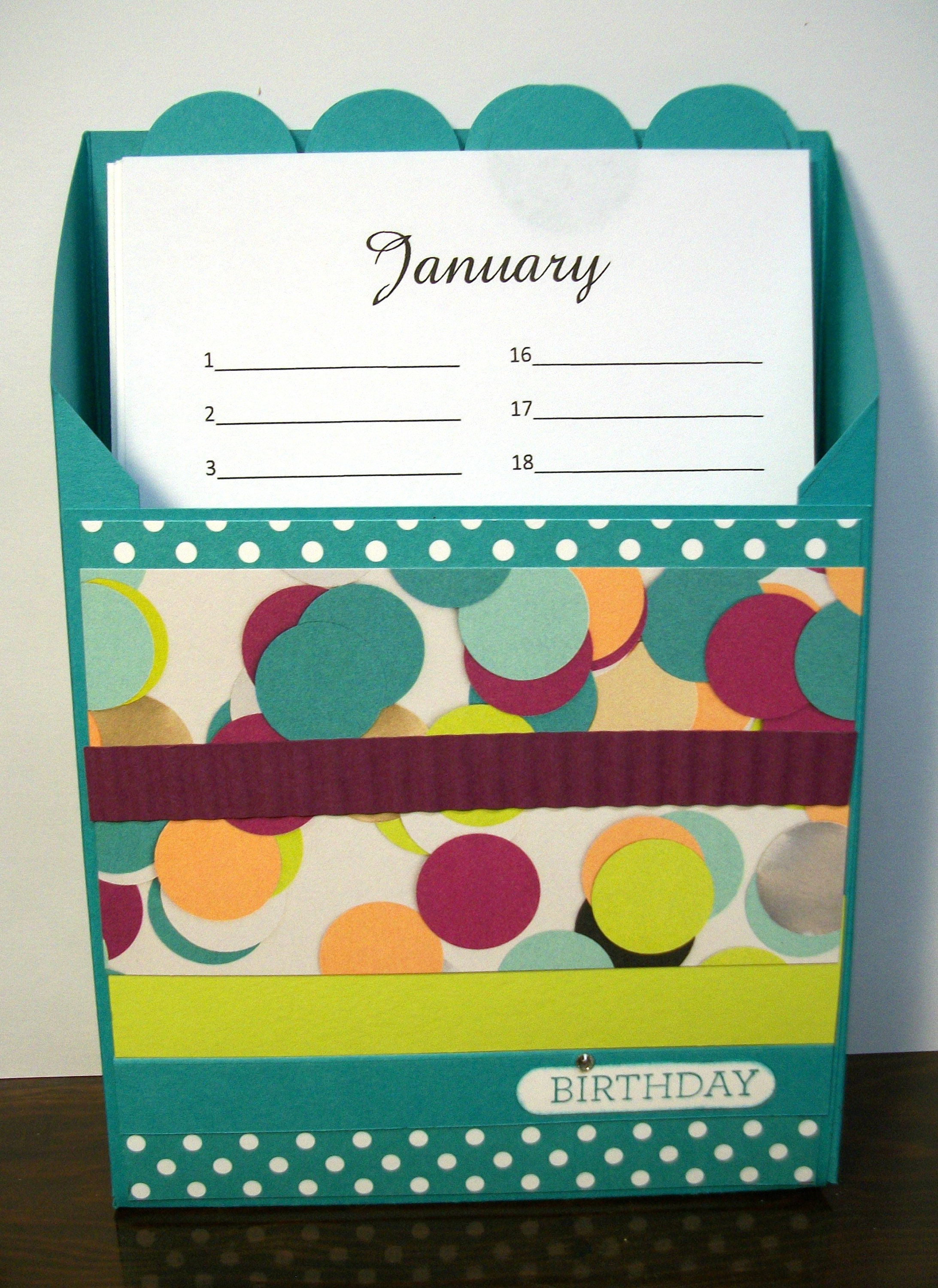 Perpetual Calendar With Printed Months and Storage Box - PDF File - Etsy