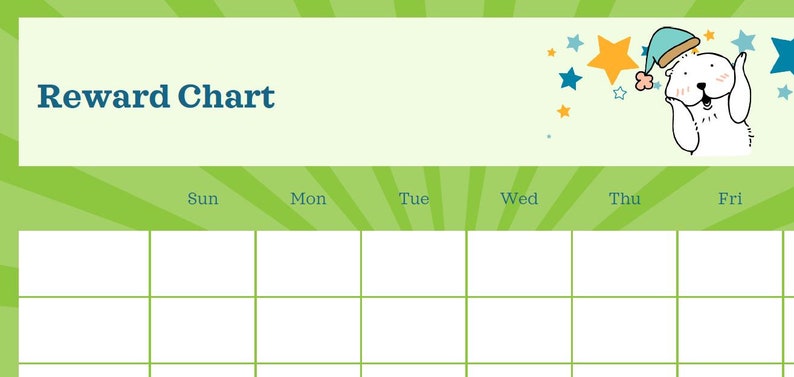 Colorful and Funny Reward Chart Printable Daily Chore Chart Kids ...