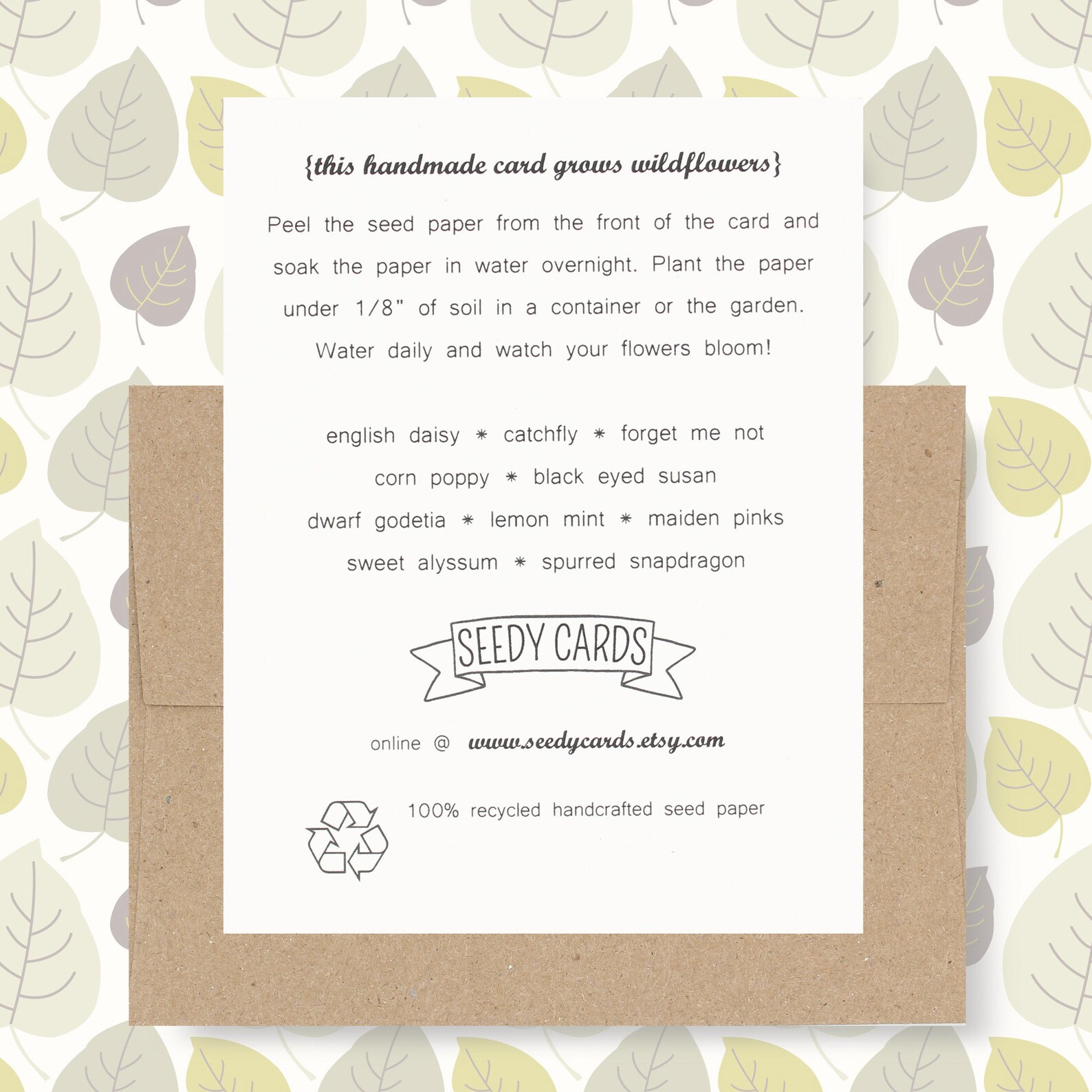 Plantable Greeting Card wishing You Comfort and | Etsy