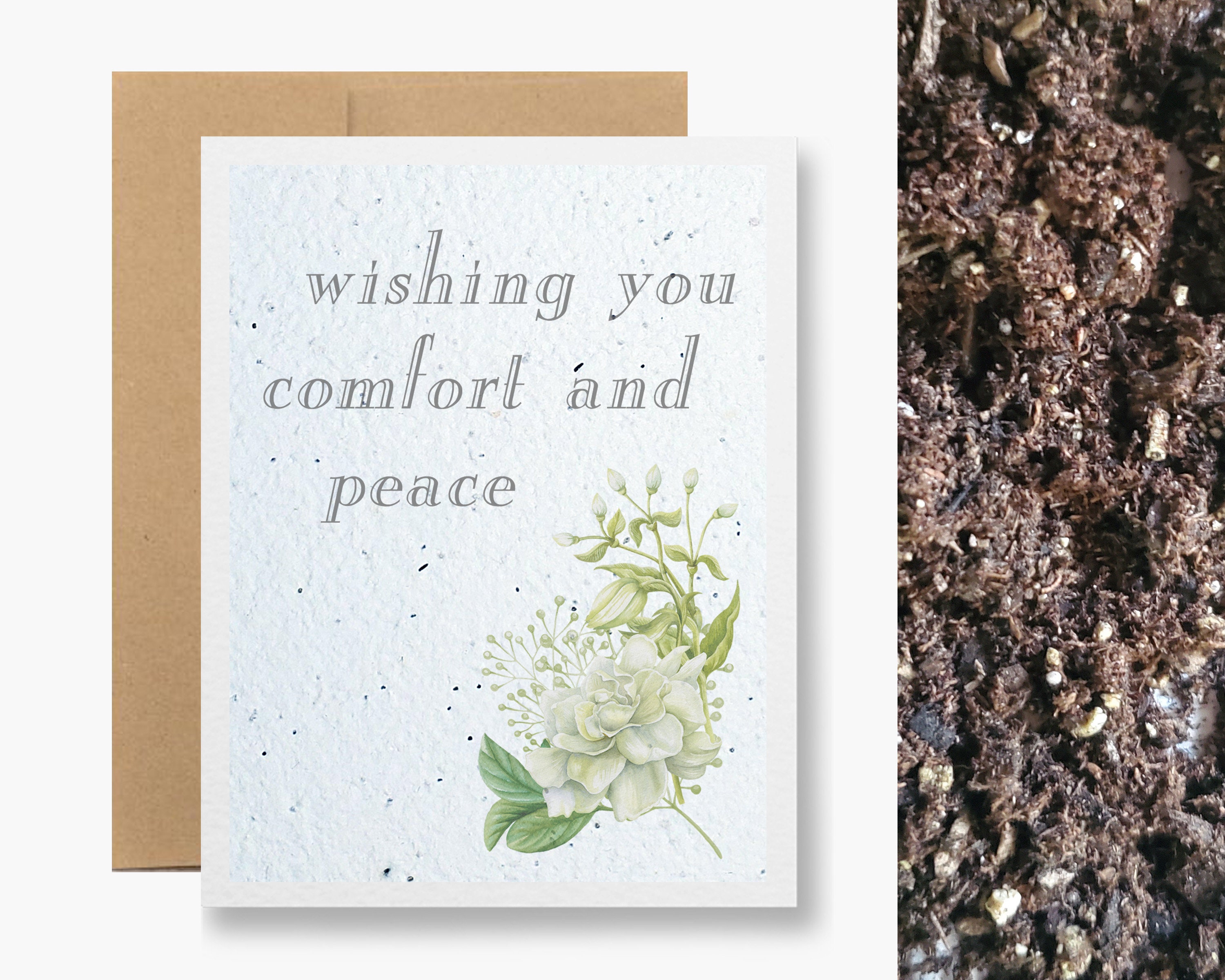 Plantable Greeting Card wishing You Comfort and | Etsy