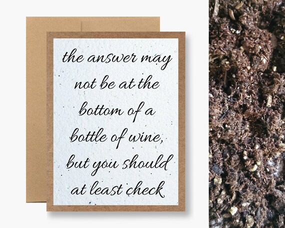 Plantable Greeting Card the Answer May Not Be at the | Etsy