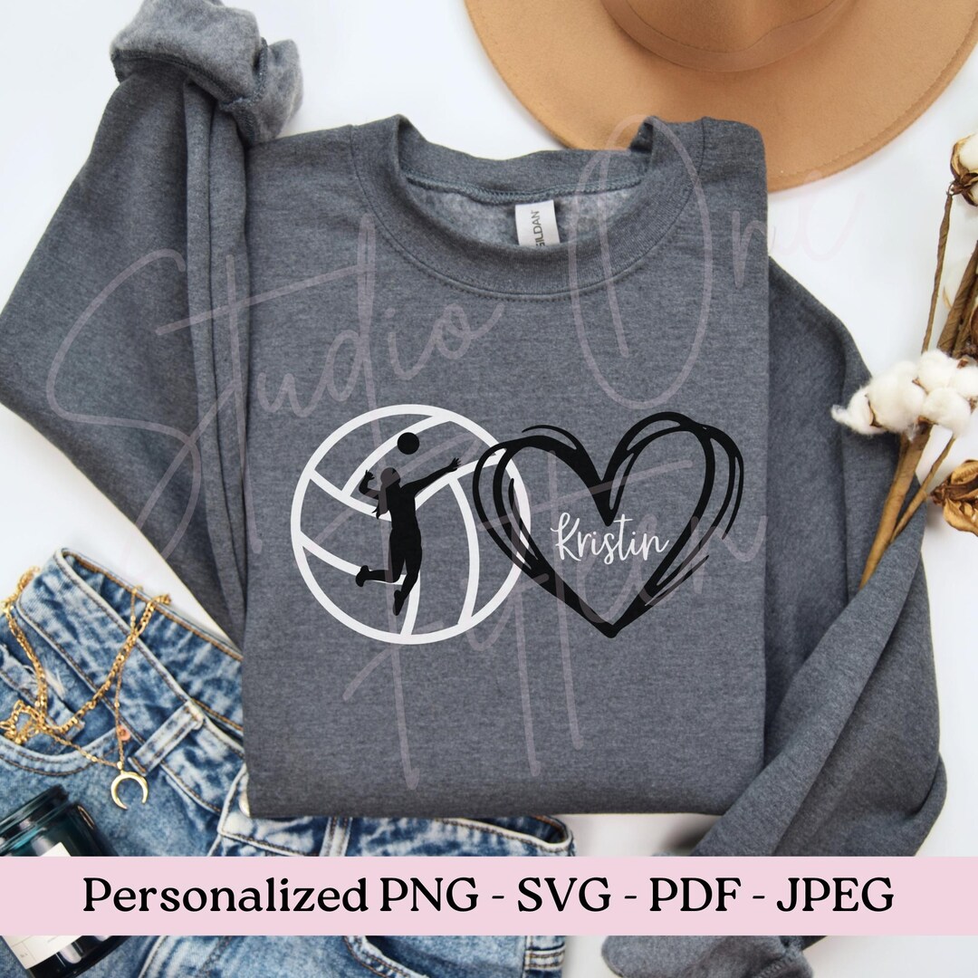 Personalized Volleyball SVG PNG, Custom Volleyball Name Position SVG ...