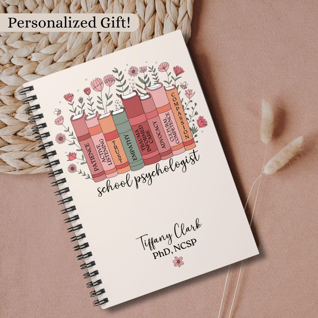 Personalized School Psychologist Gift, Custom Therapist Notebook ...