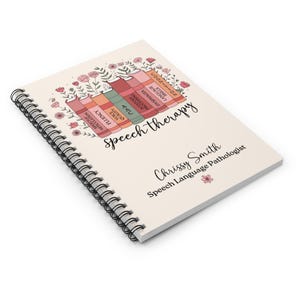 Speech Therapy Notebook, Personalized Journal for Speech Language ...