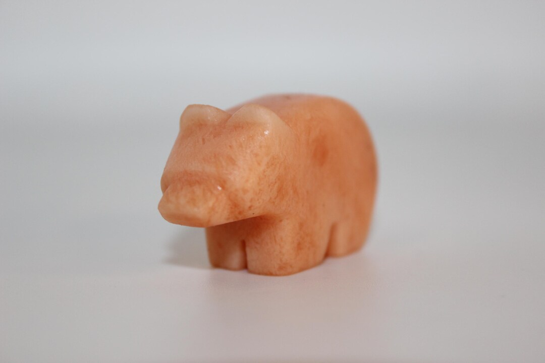 Orange Alabaster Bear - Etsy