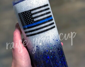 Blue Line Cup - Etsy