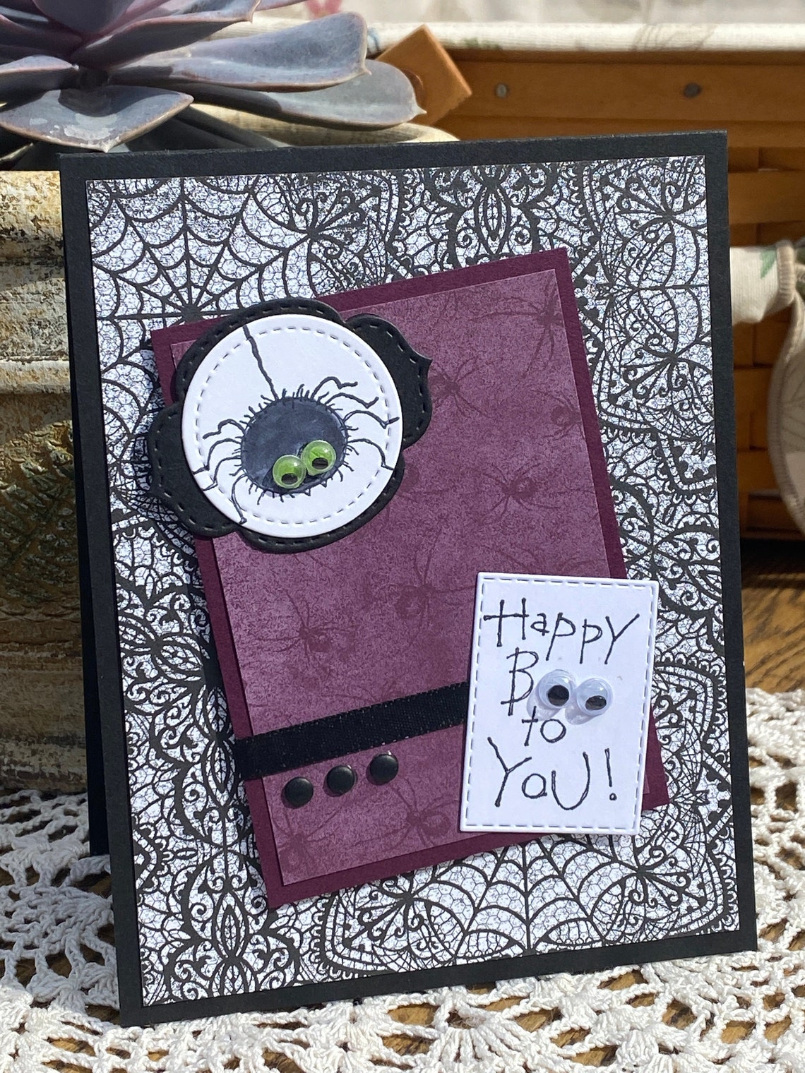 Halloween Birthday Card - Happy Boo - Etsy