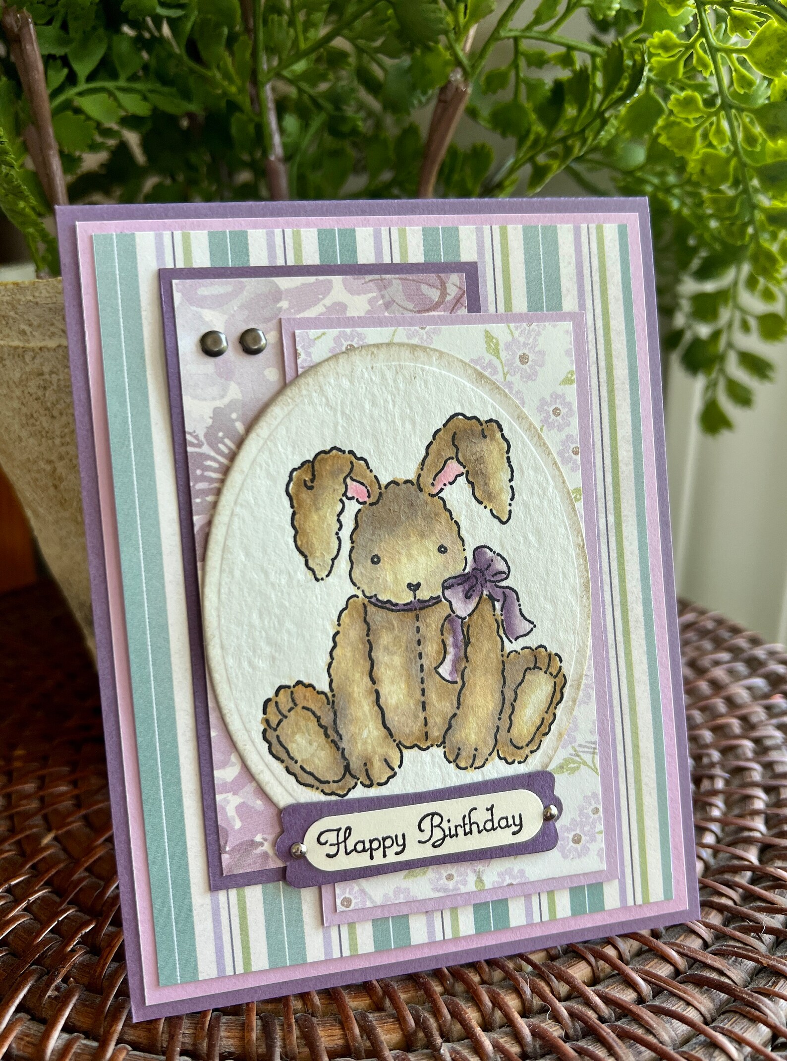 Birthday Card - Fluffy Bunny - Etsy