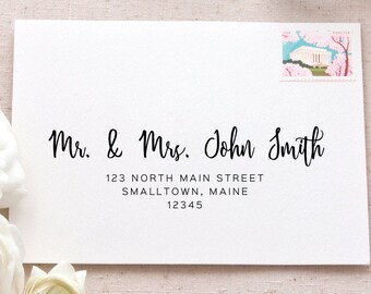 Classic Calligraphy Mailing Labels Template Easy to Use | Etsy
