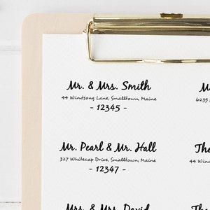 Printable Mail Address Label Template Hand-lettered | Etsy