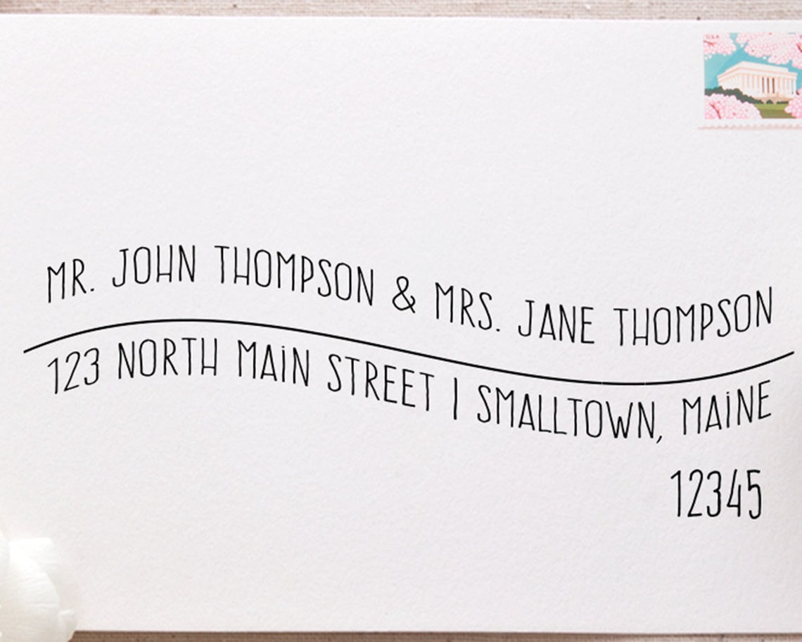 Printable Envelope Address Template Casual Wave Addressing - Etsy